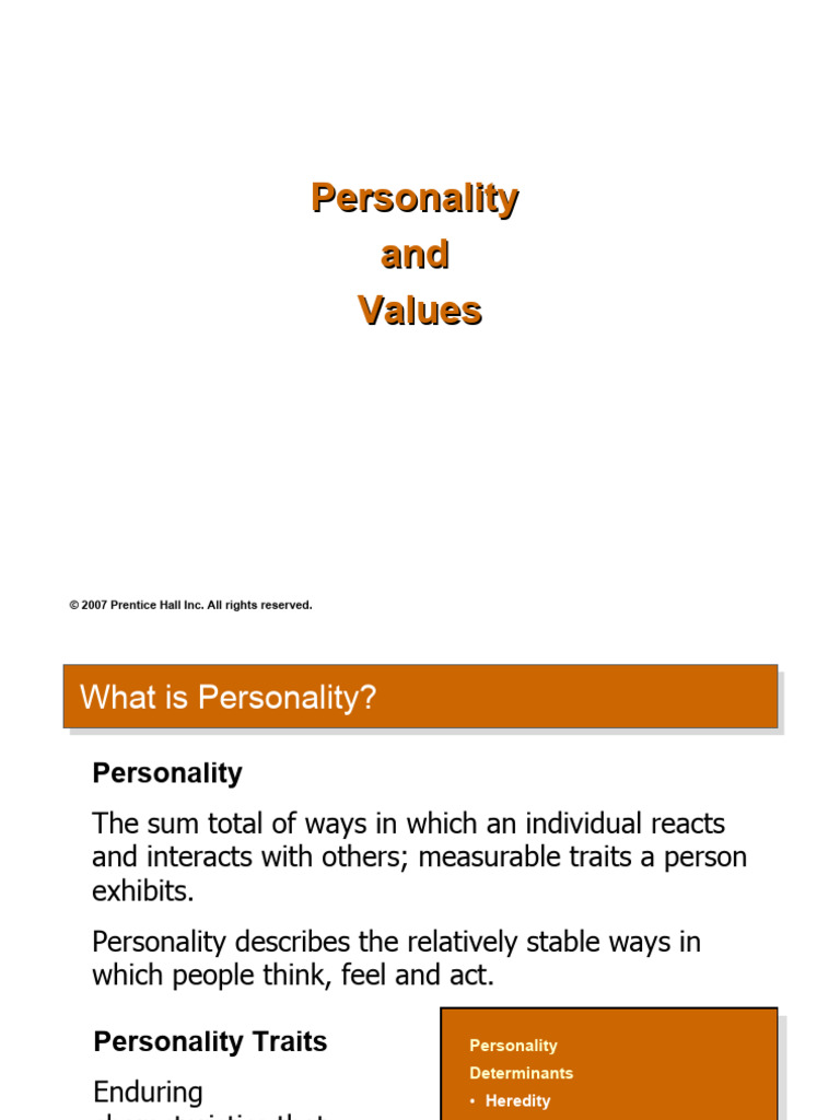 Chapter 5 Personality | PDF | Self Esteem | Extraversion And Introversion