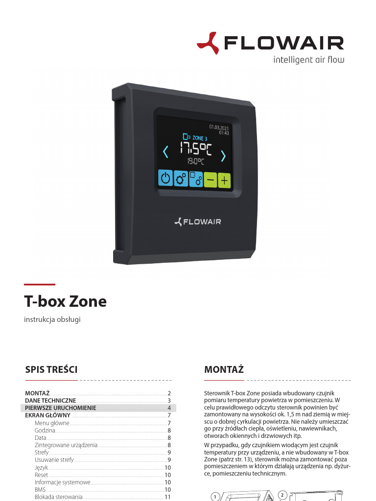 Dokumentacja Techniczna Sterownik T Box Zone | PDF