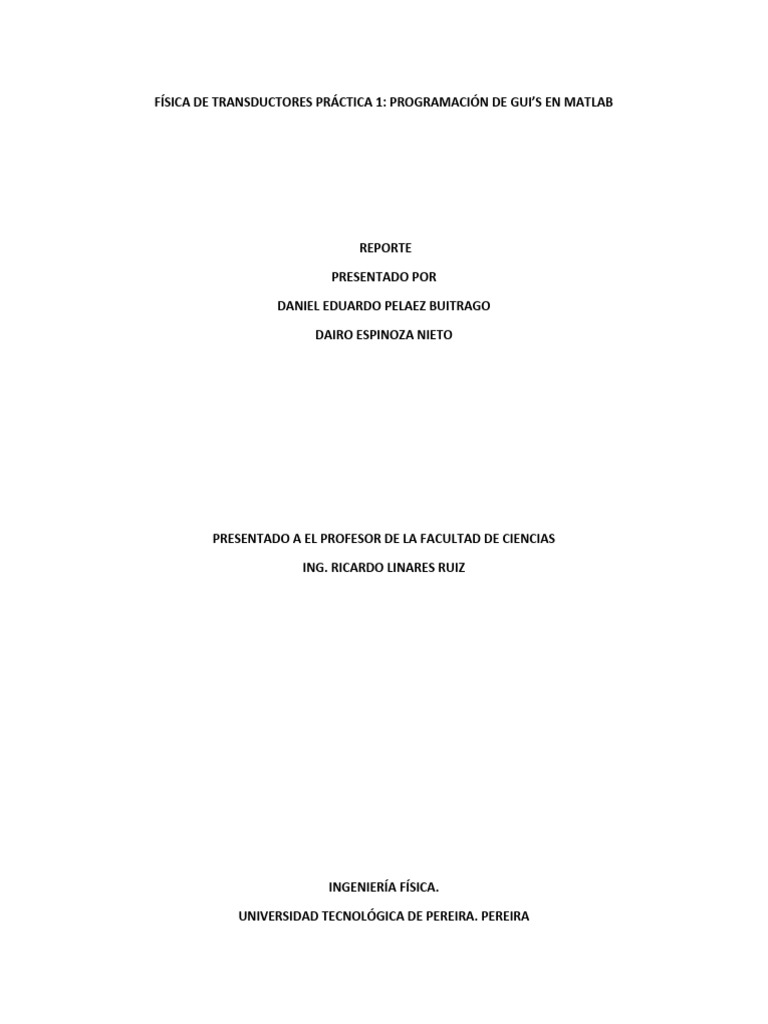 Física De Transductores Práctica 1 Programación De Guis En Pdf Interfaces Gráficas De 