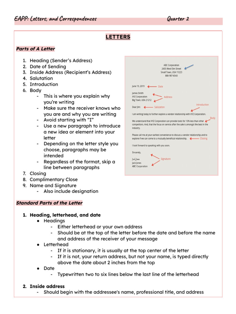 EAPP Letter and Correspondence | PDF | Writing | Human Communication