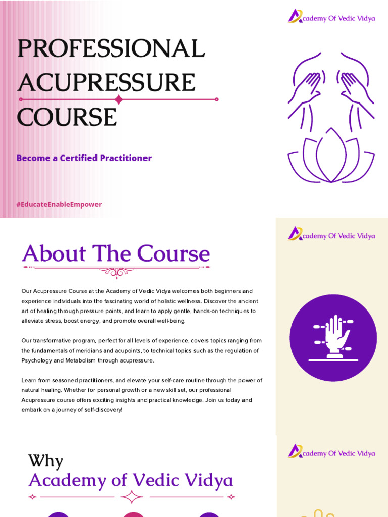 Professional Acupressure Brochure | PDF | Acupressure | Acupuncture