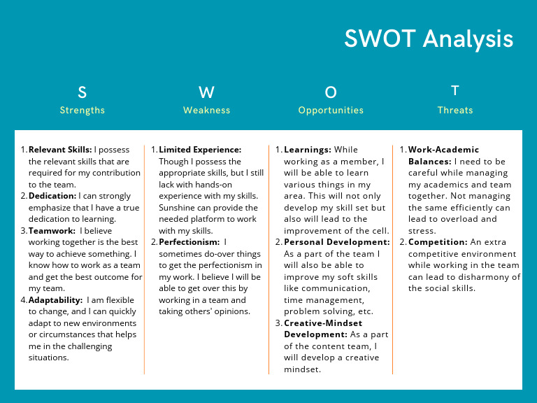 SWOT Sunshine | PDF | Swot Analysis | Learning