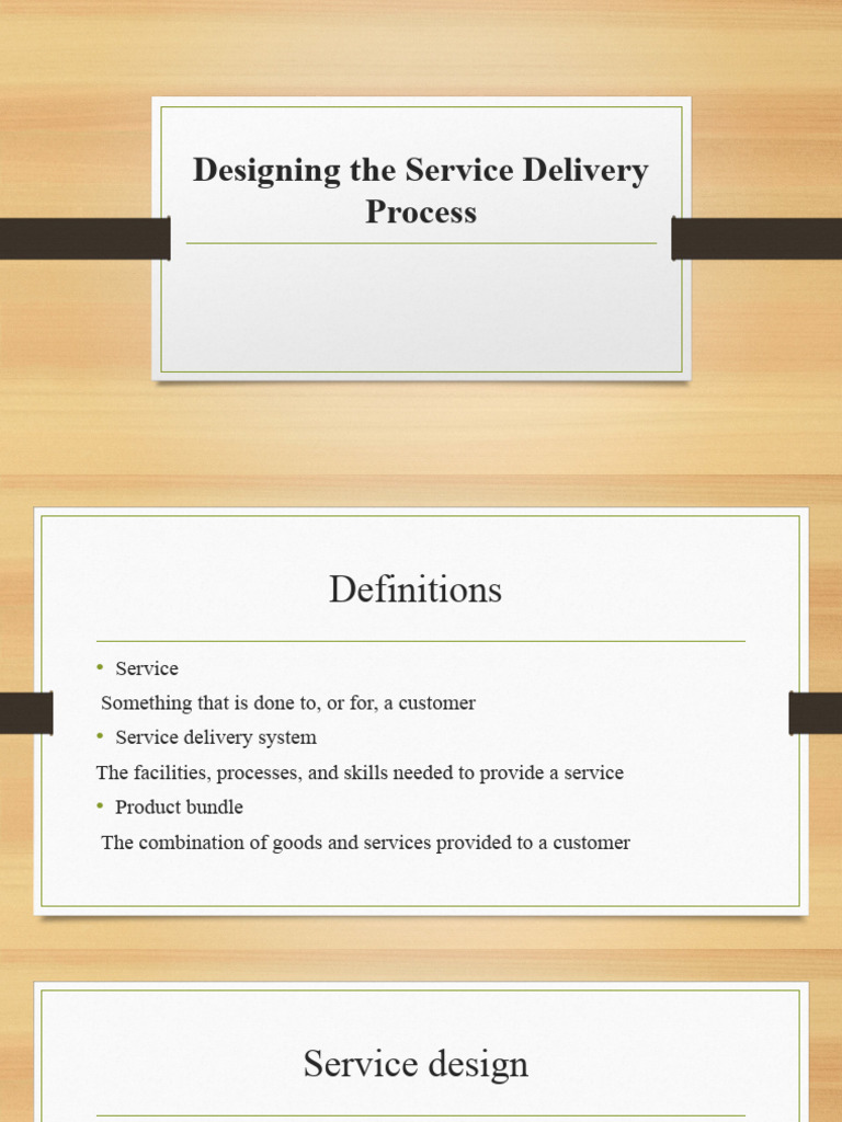 Designing The Service Delivery Process | Download Free PDF | Goods | Economies