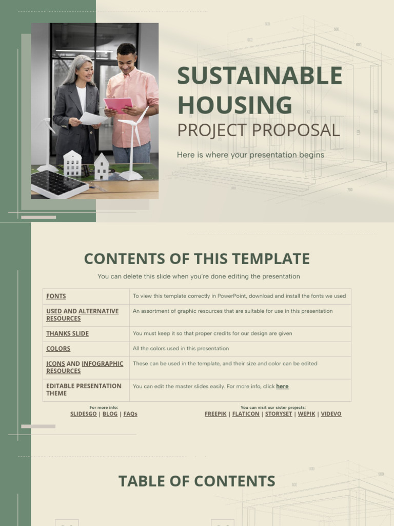 Sustainable Housing Project Proposal by Slidesgo | PDF | Customer ...