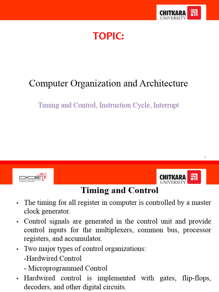 Timing and Control | PDF | Input/Output | Electronics