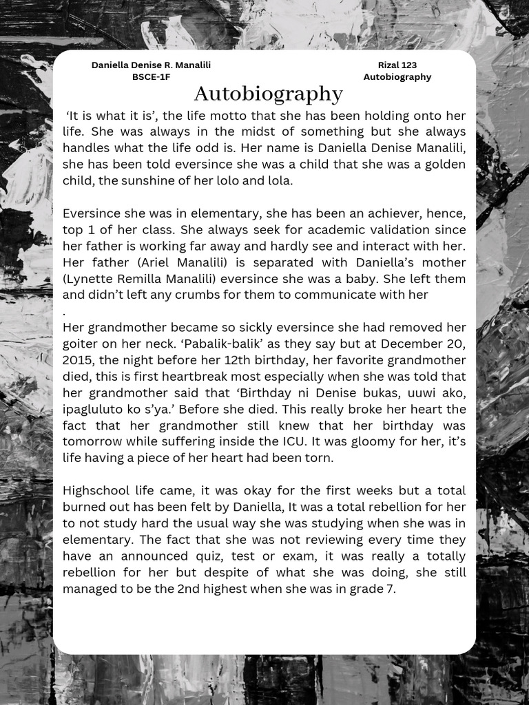 Daniella Autobiography | PDF