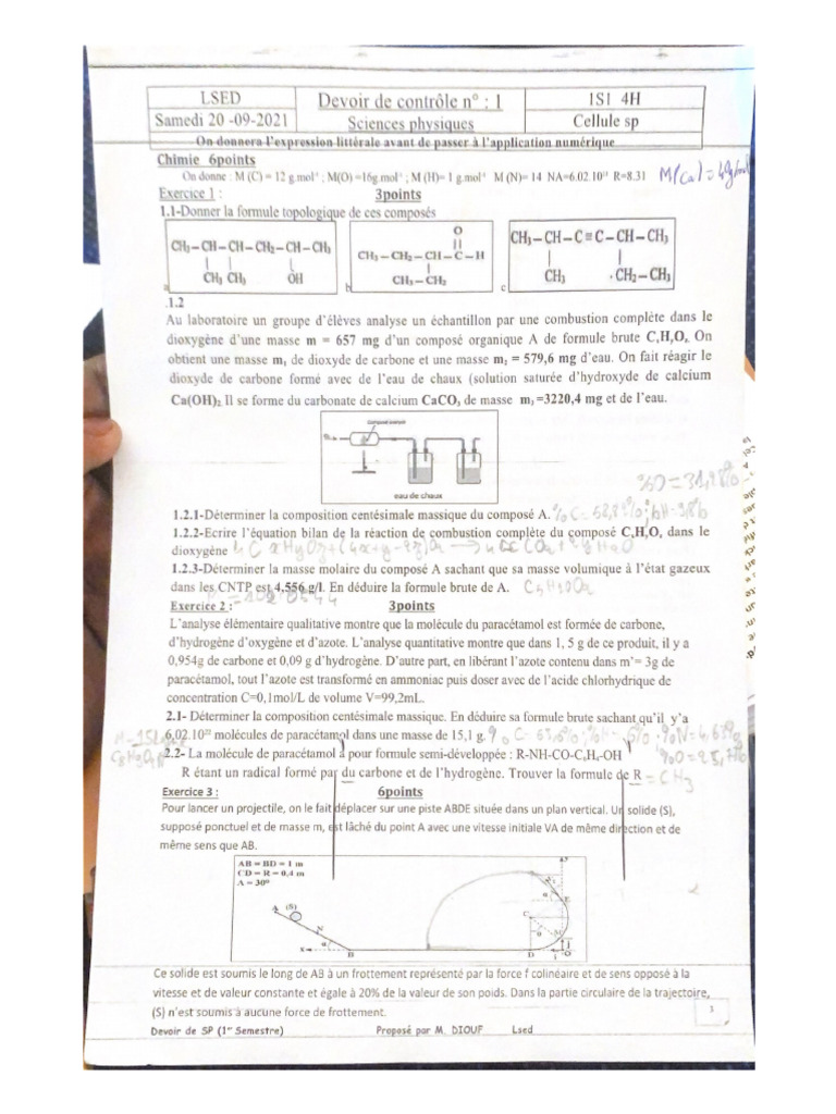 Devoir PC LSED | PDF