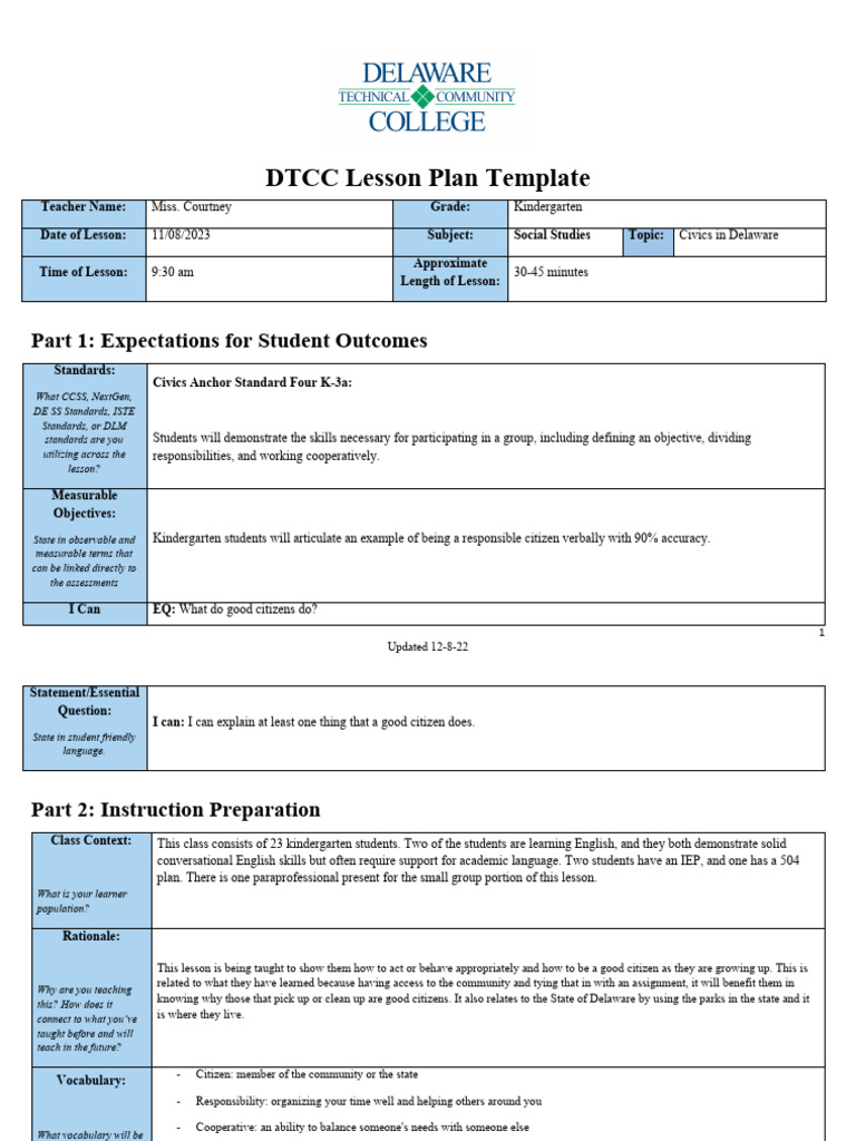 Done Civics Lesson Plan | PDF | Lesson Plan | Individualized Education ...