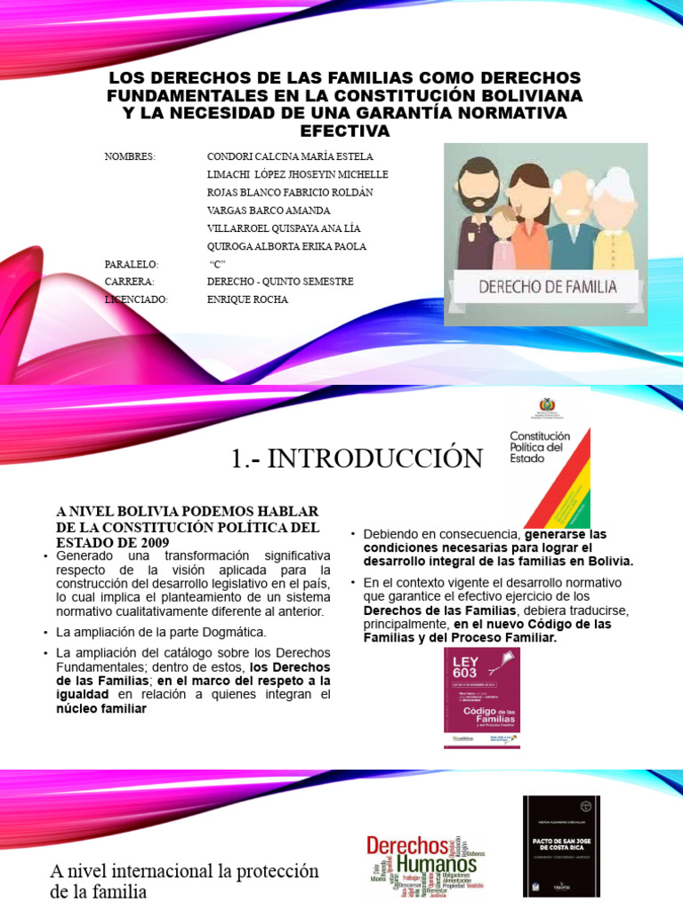 Expo Diapositiva Der. Familia Final | PDF | Familia | Derechos humanos