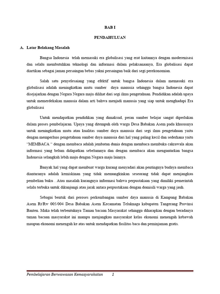 Contoh Laporan PBK OK | PDF