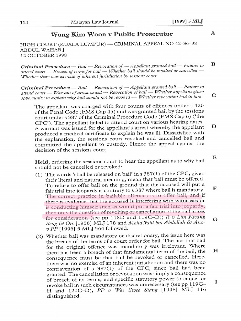 WONG KIM WOON V PUBLIC PROSECUTOR | PDF