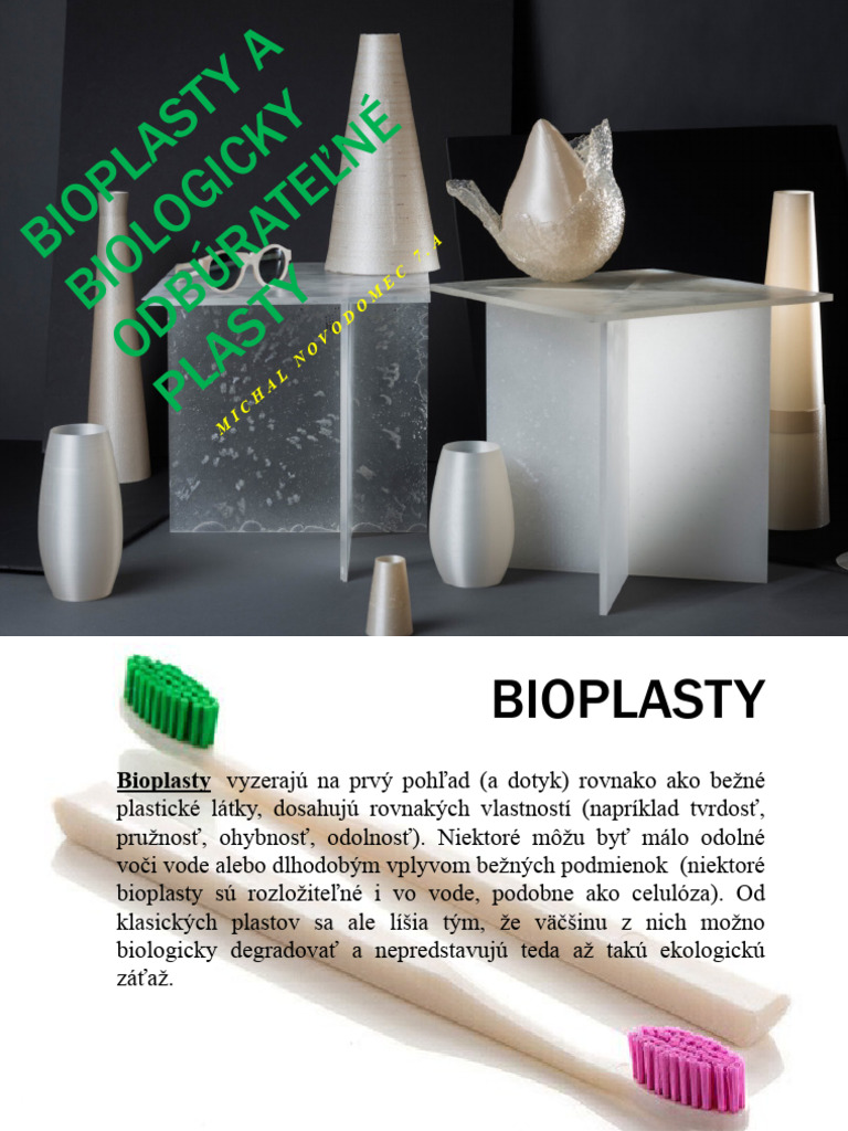 Bioplasty A Biologicky Odbúrateľné Plasty | PDF