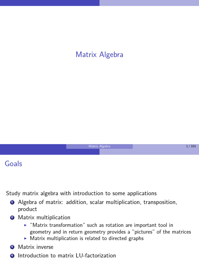 2 Matrix | PDF | Matrix (Mathematics) | Abstract Algebra