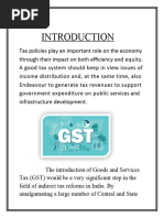 GST and Impact On GDP Project Class XII | PDF | Taxes | Economies