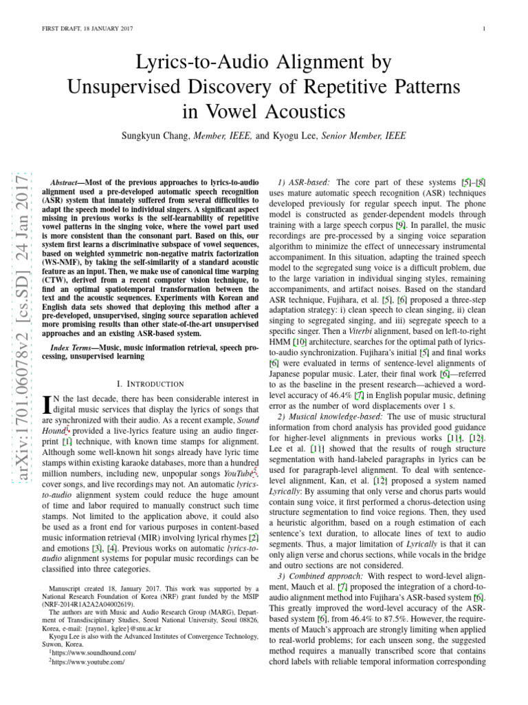 Lyrics-to-Audio Alignment by Unsupervised Discovery of Repetitive Patterns in Vowel Acoustics ...