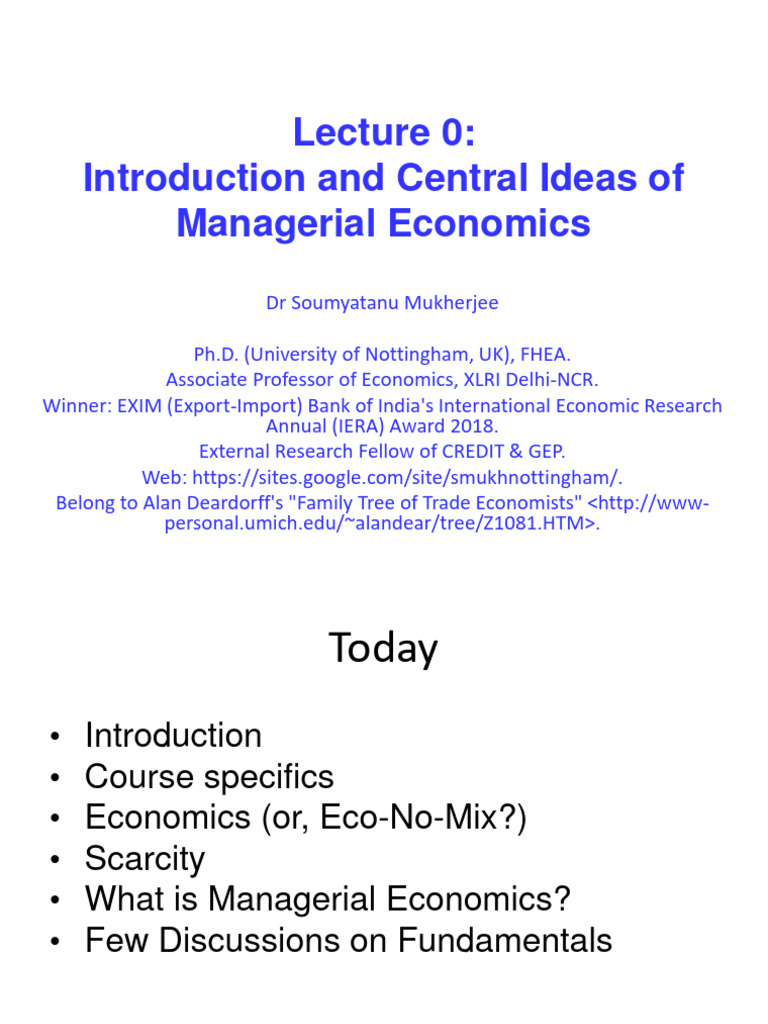 Introduction to Managerial Economics | PDF | Economics | Perfect Competition