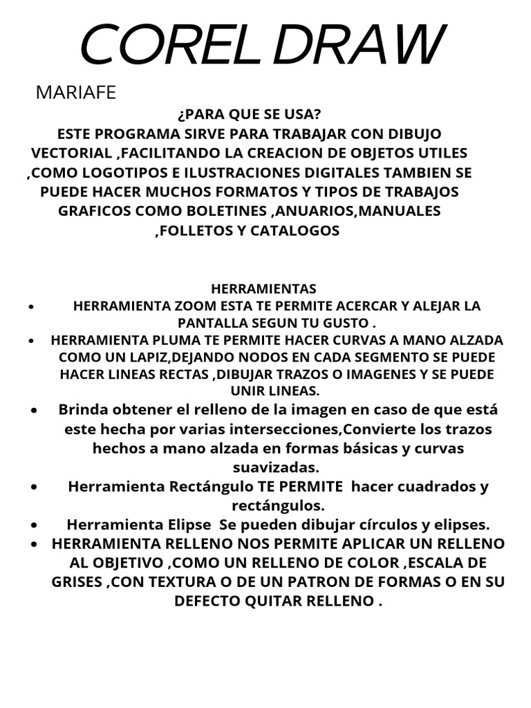 Corel Draw | PDF | Herramientas | Diseño gráfico Corel Draw | PDF | Herramientas | Diseño gráfico