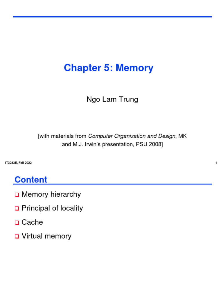CA Chap5 Memory | Download Free PDF | Cpu Cache | Random Access Memory
