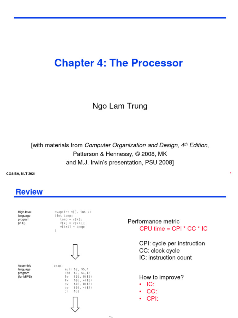 CA Chap4 CPU | PDF | Central Processing Unit | Computer Architecture