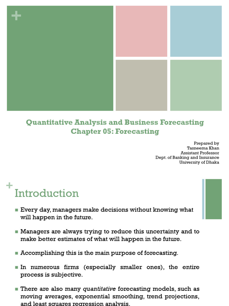 Forecasting Pdf Forecasting Mean Squared Error