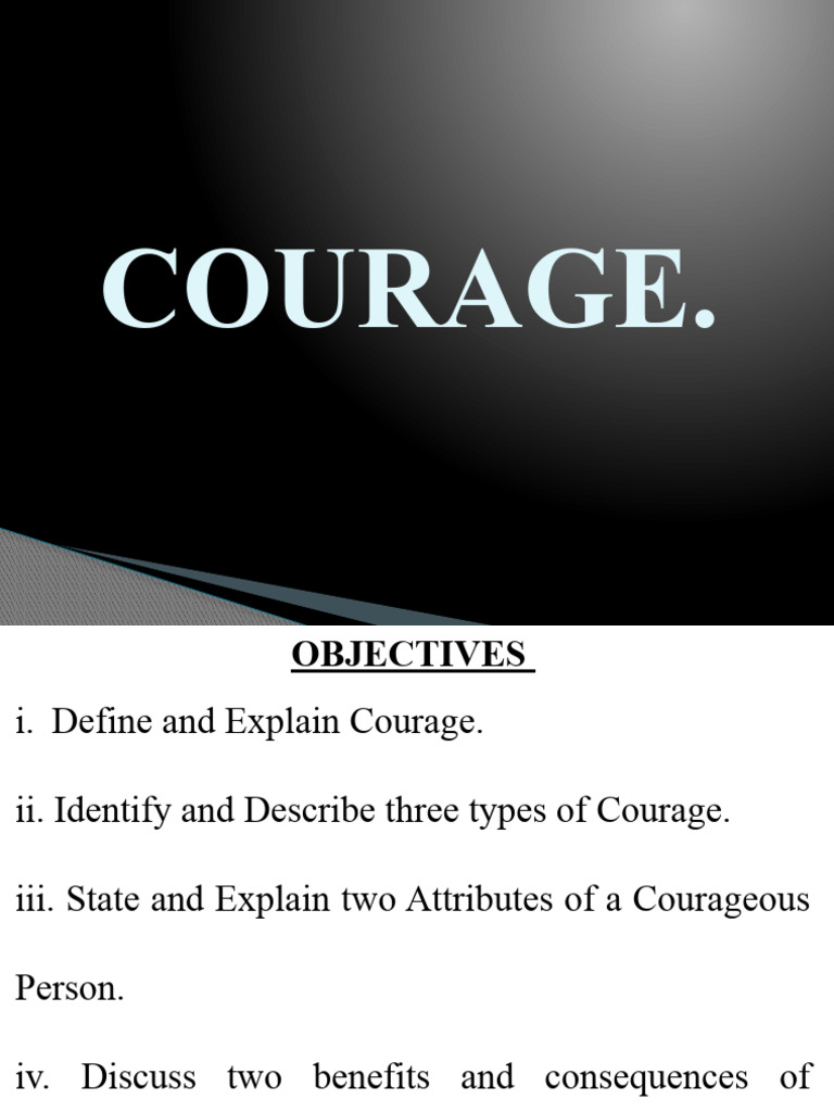National Values Courage | PDF