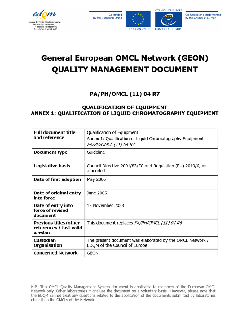 Guía para La Calificación de HPLC | PDF | High Performance Liquid Chromatography | Chromatography