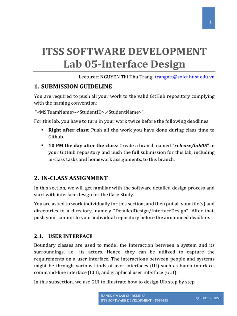 ISD LAB05-InterfaceDesign | Download Free PDF | Graphical User Interfaces | User Interface