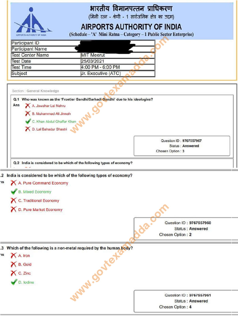 AAI ATC Question Paper 2021 Shift 3 | PDF | Sumer | Cakes