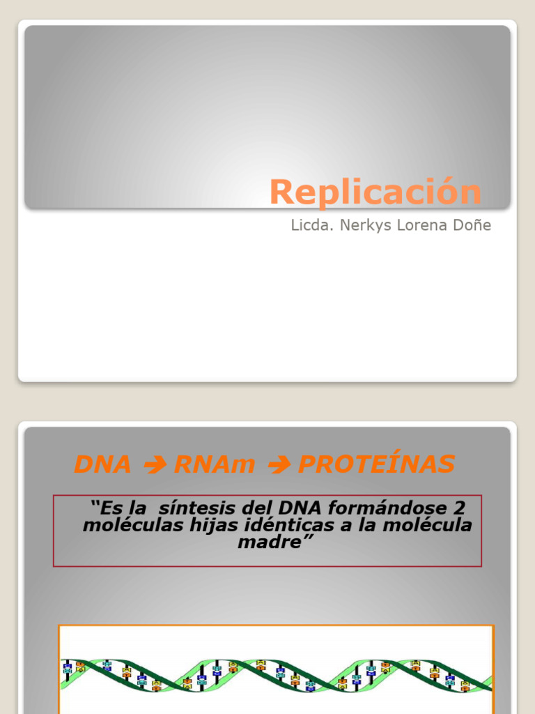 REPLICACION | Descargar gratis PDF | Adn | Replicación De Adn