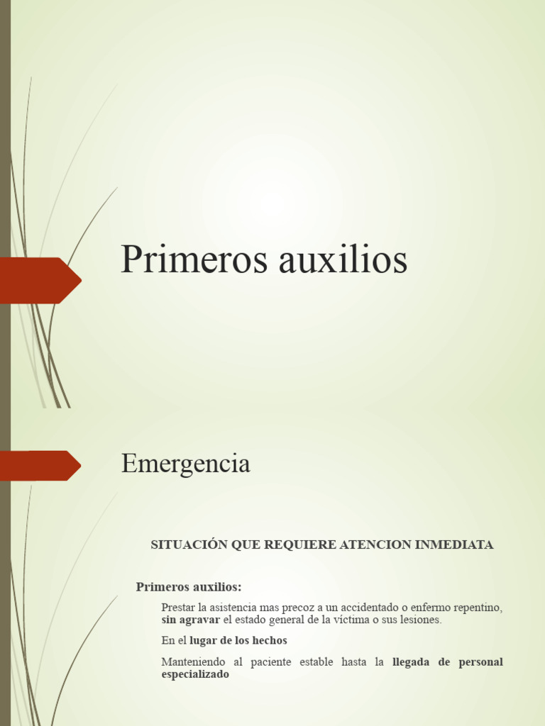 Primeros Auxilio | PDF | Reanimación cardiopulmonar | Herida