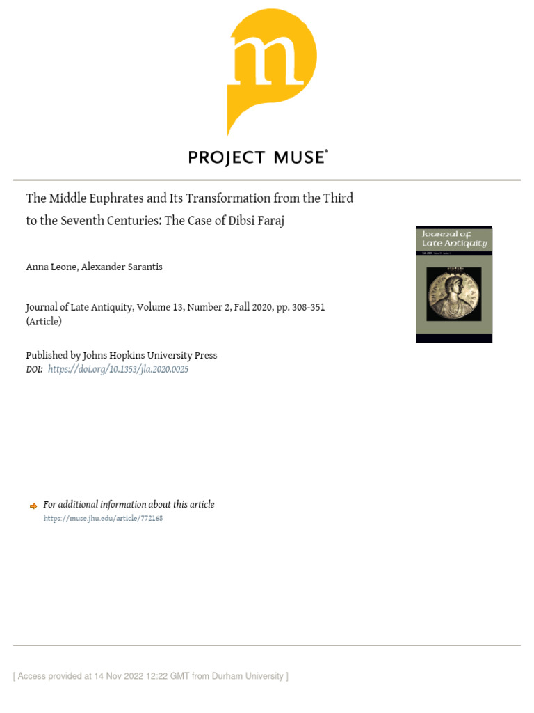 Project Muse 772168 | PDF | Fortification | Mosaic
