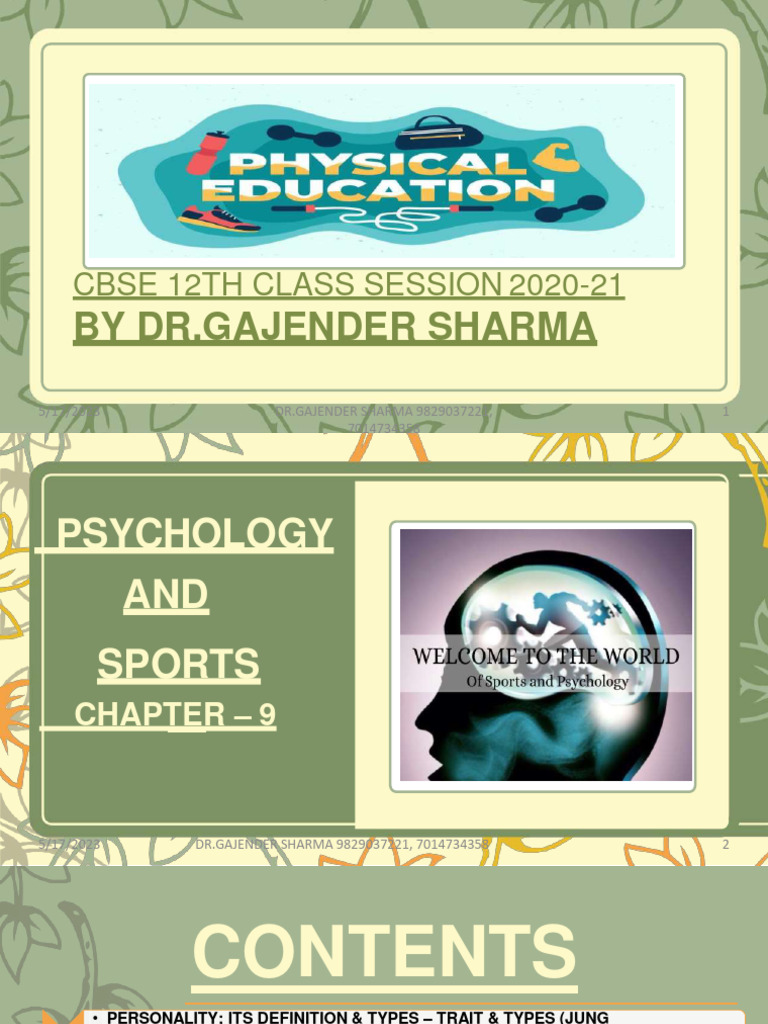 Unit-9 Psychology and Sports | PDF | Extraversion And Introversion ... Unit-9 Psychology and Sports | PDF | Extraversion And Introversion ...