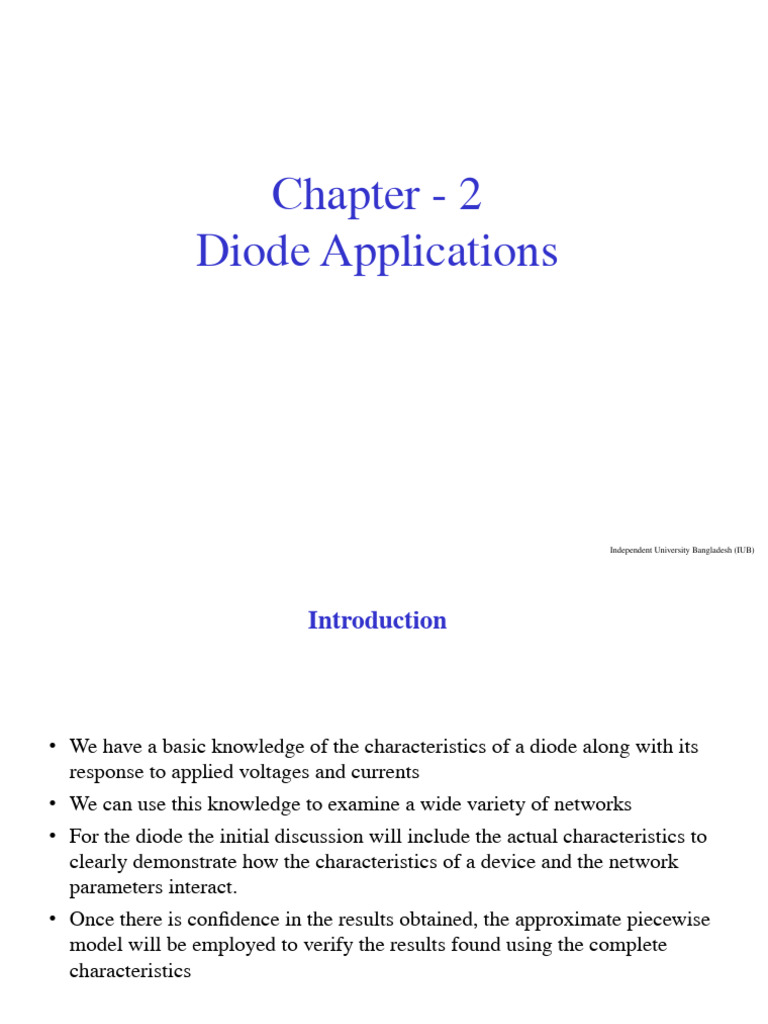 Chapter 2 | PDF | Rectifier | Diode