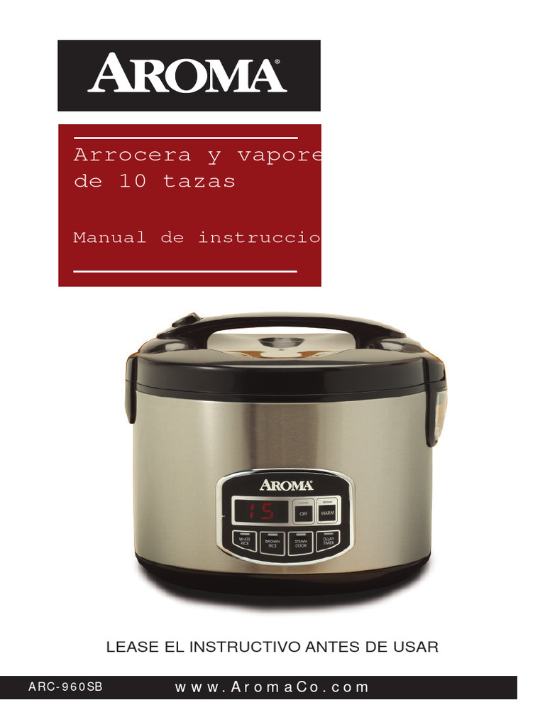 Manual de Olla Electrica AROMA | PDF | Arroz | Vapor