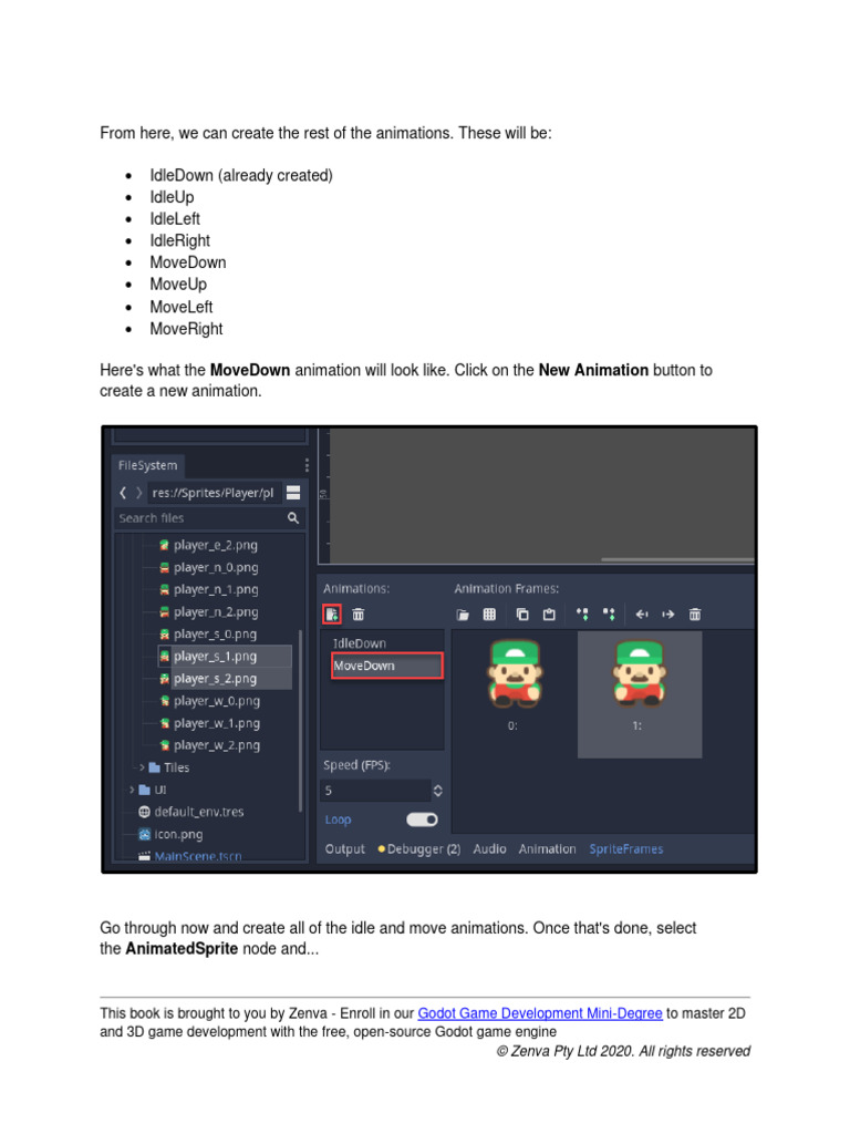 Godot 2D RPG Tutorial: Animations & Tilemaps | PDF | Euclidean Vector ...