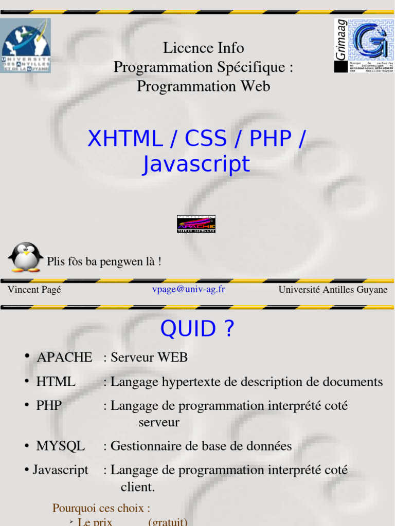 Cours PHP Js HTML Css | PDF | PHP | Mise en réseau
