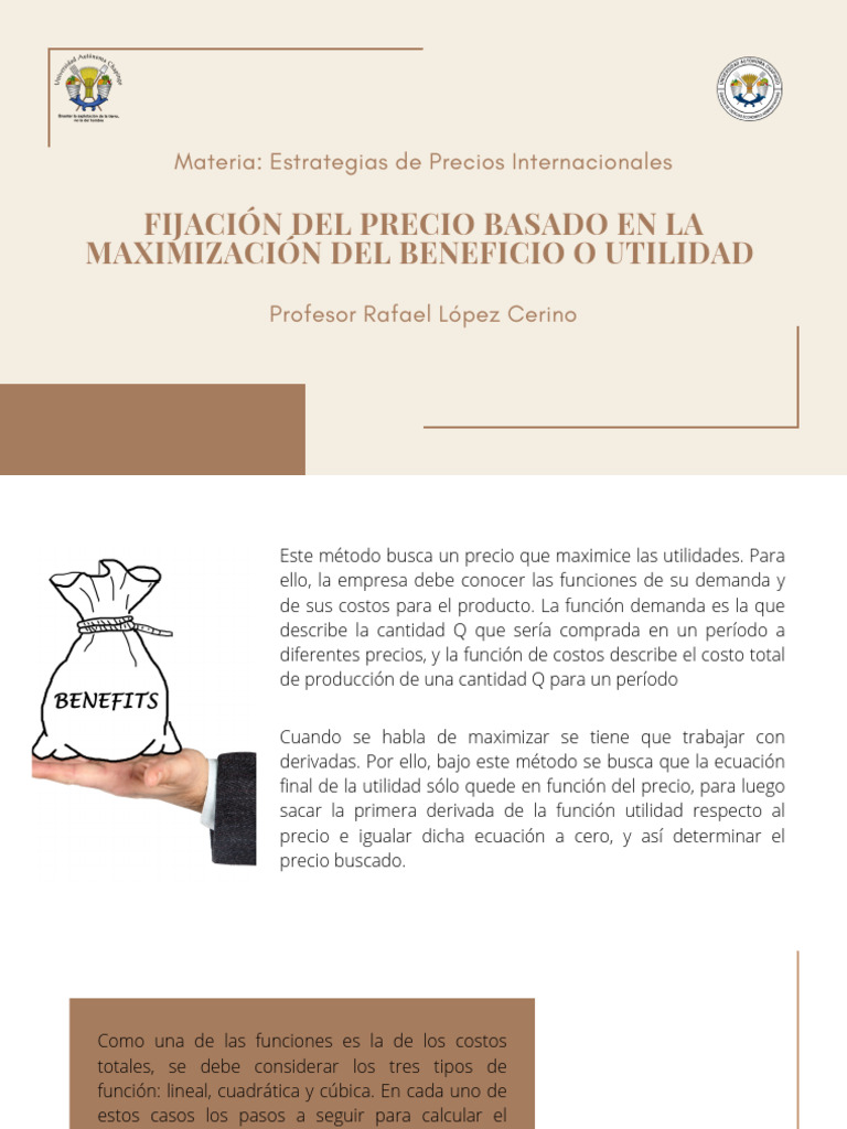 Estrategias de Precio para Máxima Utilidad | PDF | Ecuaciones | Precios
