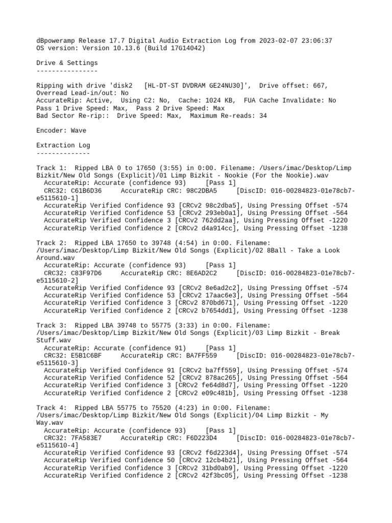 Secure Ripping Log | PDF | Computer Science | Computer Data