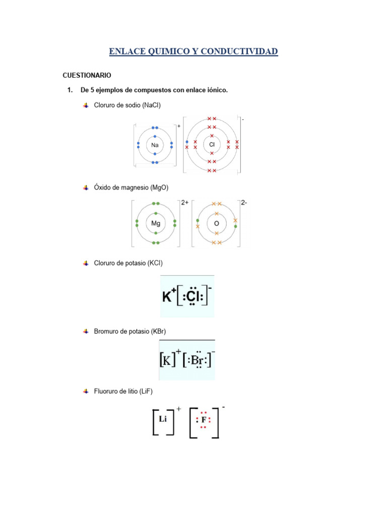 CONDUCTIVIDAD EN SUST, IÓNICAS Y MOLECULARES.docx ESEBA | PDF | Polaridad química | Enlace covalente