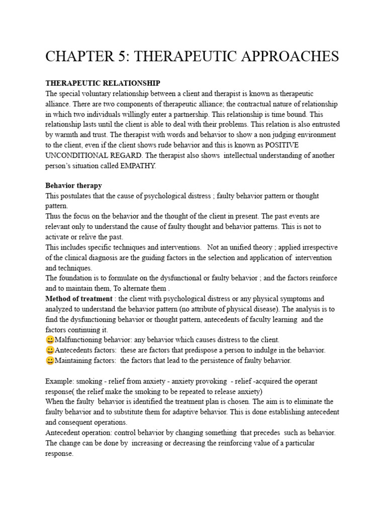 Therapeutic Process | PDF | Psychotherapy | Cognitive Therapy