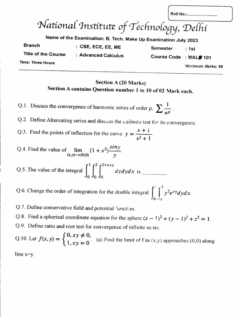 Mal 101 | PDF | Differential Geometry | Mathematical Concepts