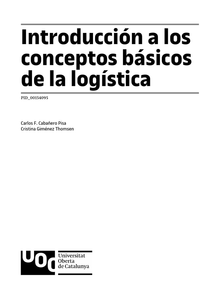 Introducción A Los Conceptos Básicos De La Logística Descargar Gratis