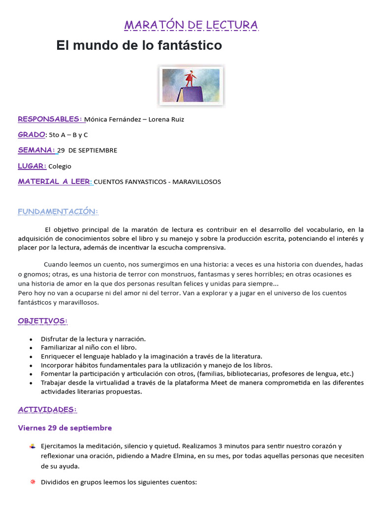 Maratón de Lectura 2023 | PDF | Continuar