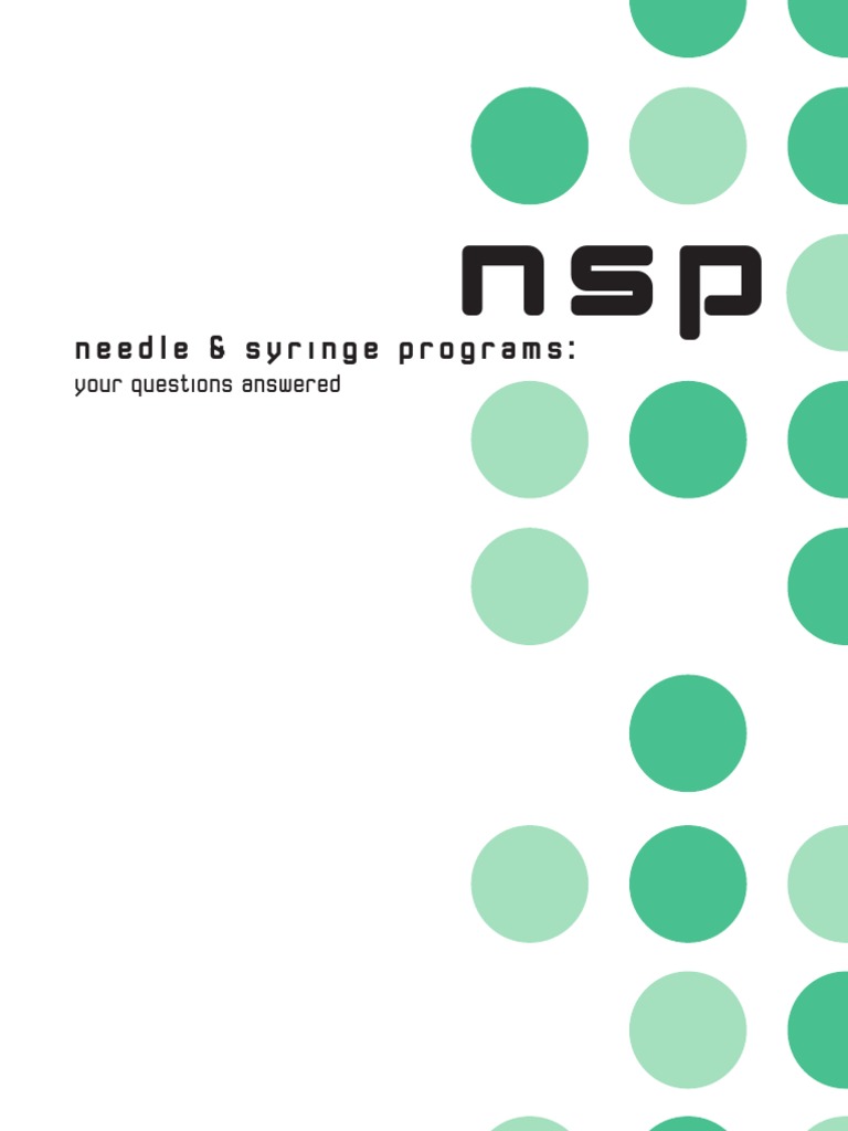 Needle and Syringe Programs: Australian Government Information | PDF ...