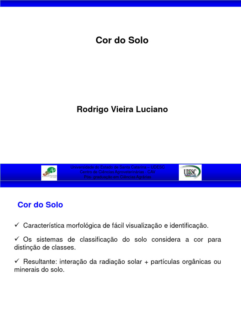 Cores do Solo e suas Implicações | PDF | Solo | Cor