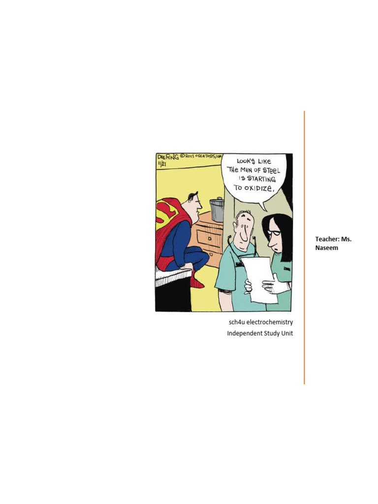 SCH4U Electrochemistry ISP Assignment Instructions-2 | PDF | Redox ...