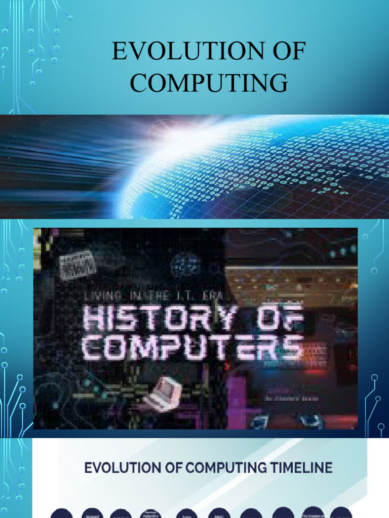 Evolution of Computing | PDF | Operating System | Computer Data Storage