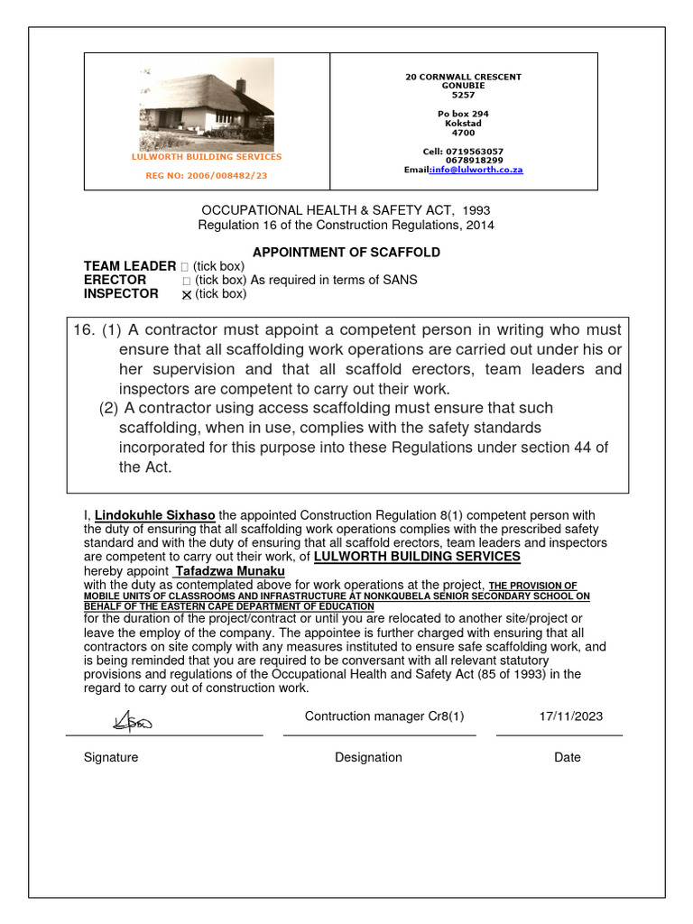 Scaffolding Inspector | PDF | Government | Justice