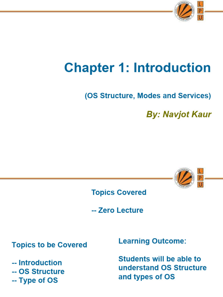 Introduction To OS Lecture 2 | PDF | Operating System | Process (Computing)