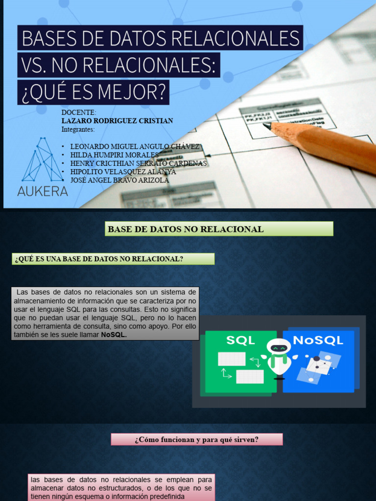 Bases de Datos Relacionales Vs No Relacionales | Descargar gratis PDF | Bases de datos | No Sql